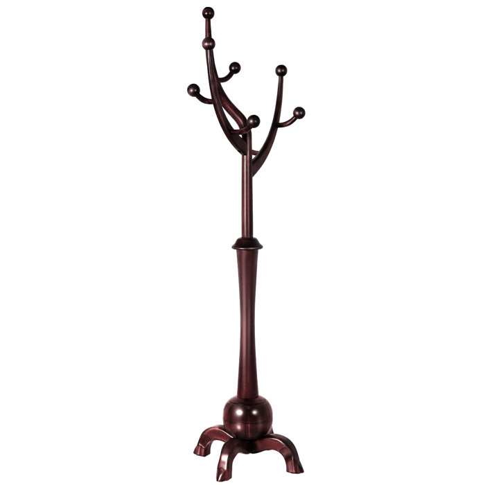 Wildon Home® Janiya Solid Wood Freestanding 8 - Hook Coat Rack & Reviews | Wayfair